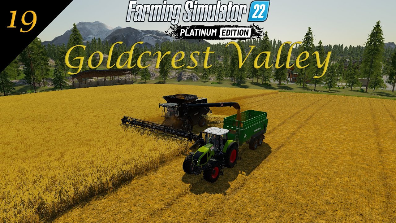 FS22 Goldcrest Valley Ep19 - Helping out harvesting there wheat field ...