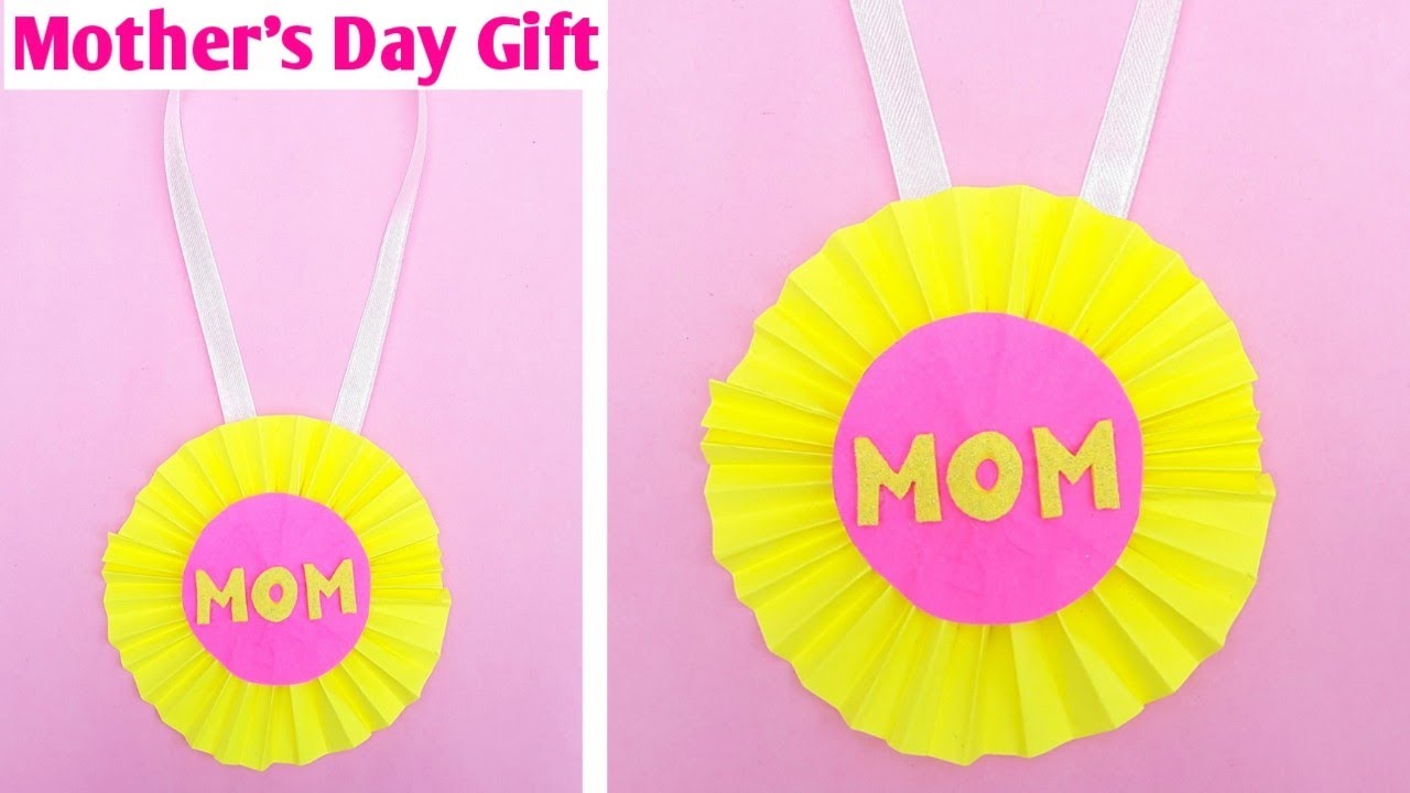 DIY : Easy Handmade Mother's Day Gift Making • Paper Medal For Mother ...