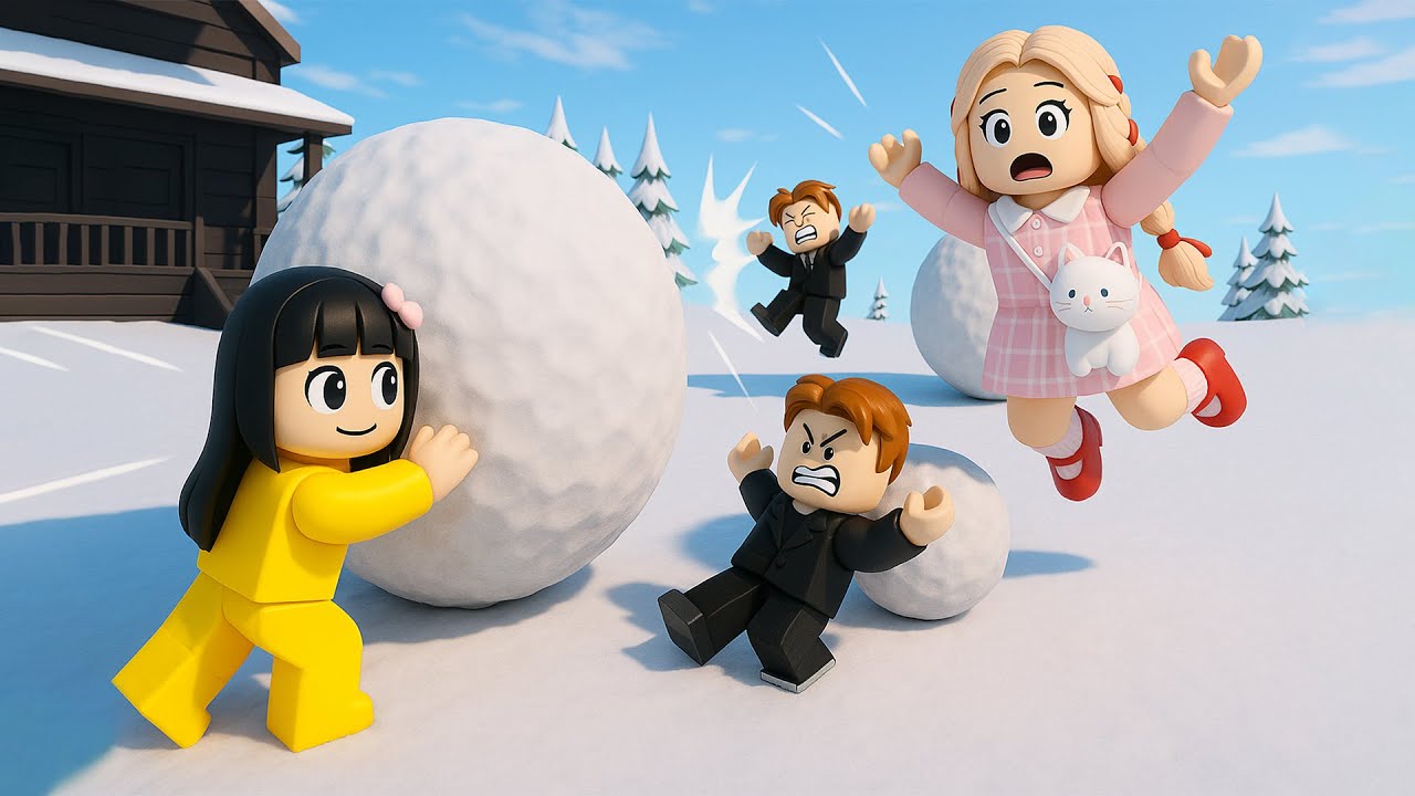Mio Dan Baby Celine Perang Bola Salju ⛄🤣 | ROBLOX Indonesia - YouTube