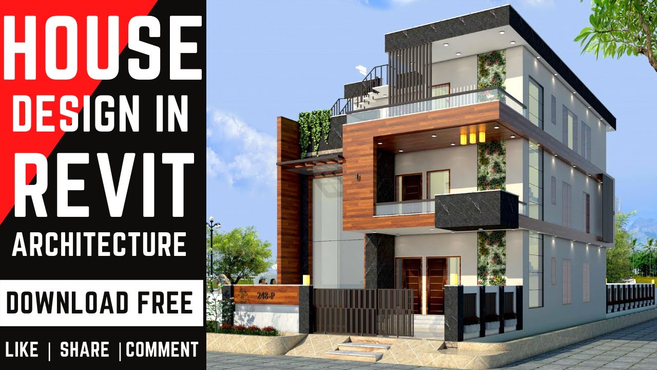 Exterior House Elevation Design | Revit Architecture for Beginners ...