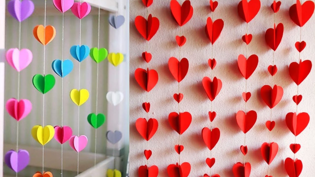 DIY Paper Decorations Ideas For Party Birthday 3D Paper Heart Wall diy-paper-decorations-ideas-for-party-birthday-3d-paper-heart-wall