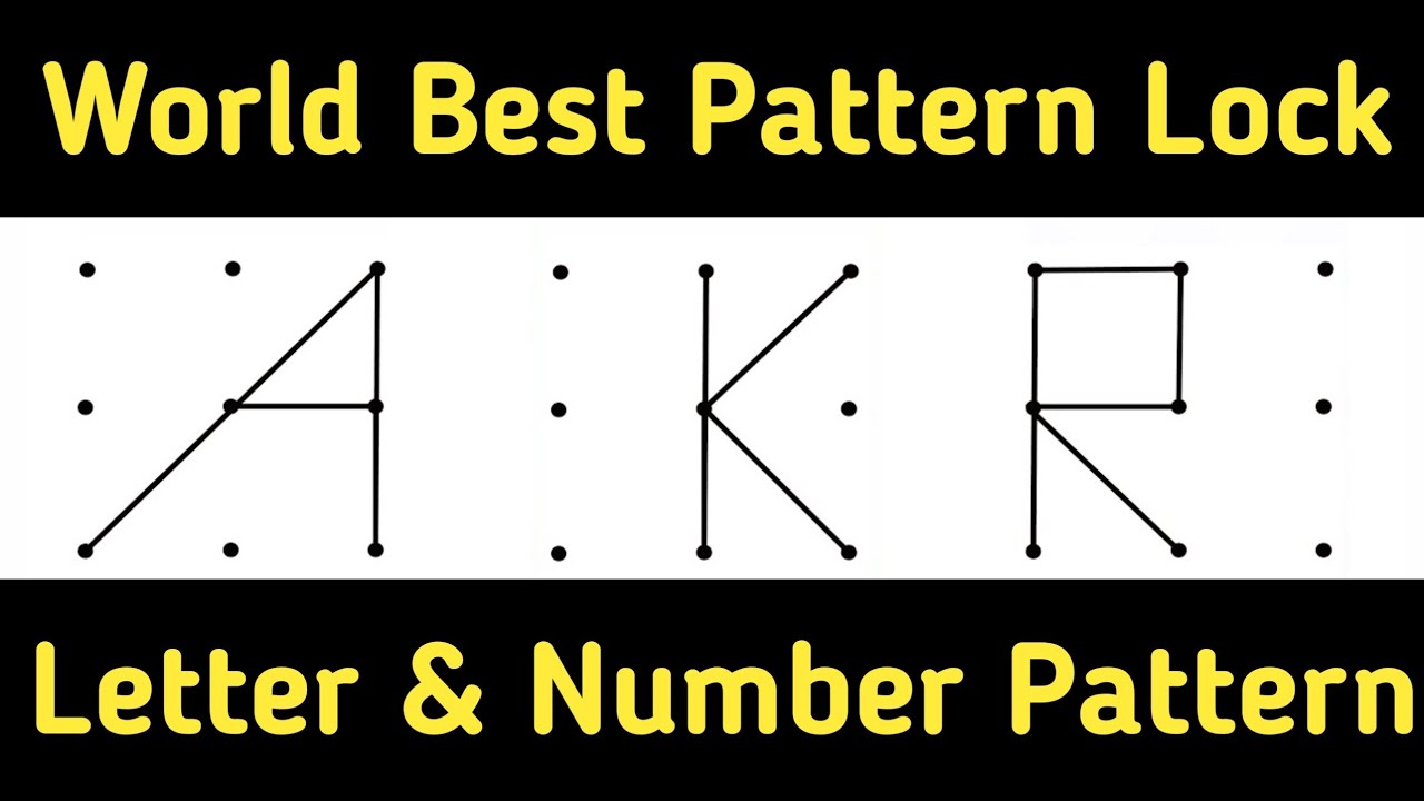 Top 10 World Best Impossible Mobile Patterns Lock | Letter And Number ...