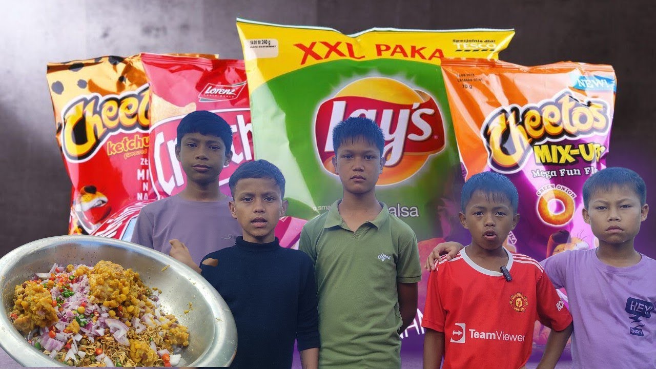 chip &chad mixture food, bam chana bad chip - YouTube
