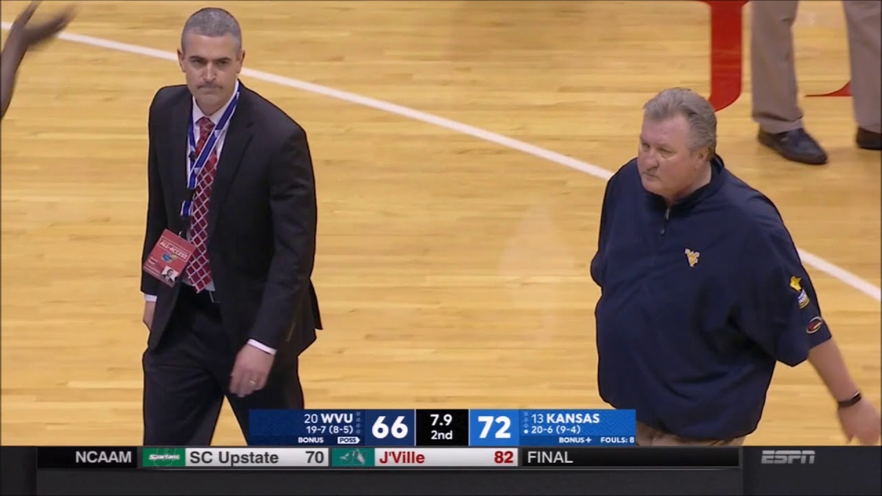 Technical foul to Bob Huggins - Replay of the play before technical was ...