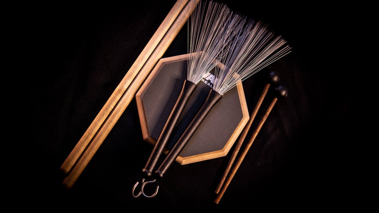 ASMR Drum Pad (TAPPING, PATTING, RAMBLING) w/ different sticks Binaural ...