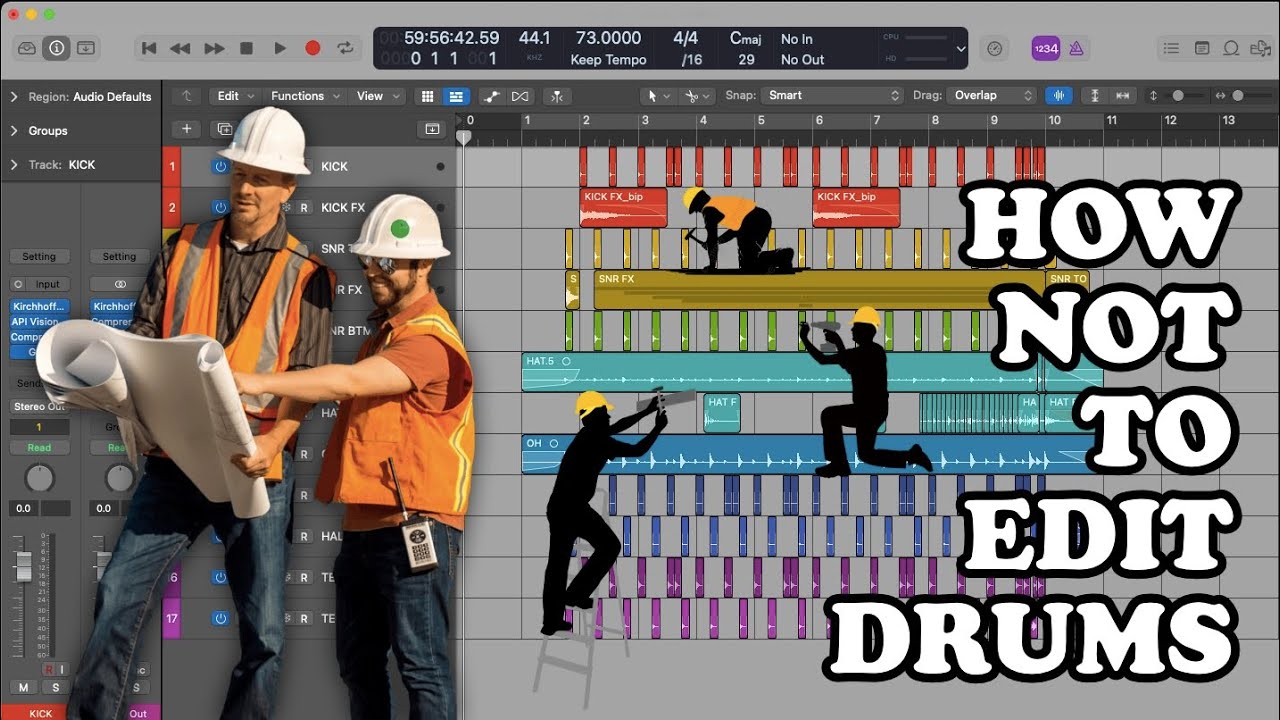 Recording Drums, Editing, and Using Effects To Add Excitement - YouTube
