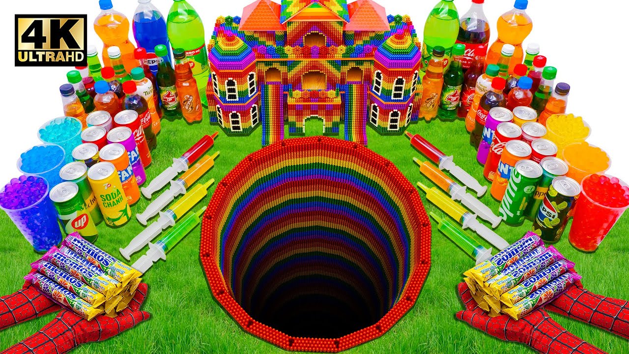 How to Make Secret Underground Pit with LEGO, Fanta, Mtn Dew, Coca Cola ...