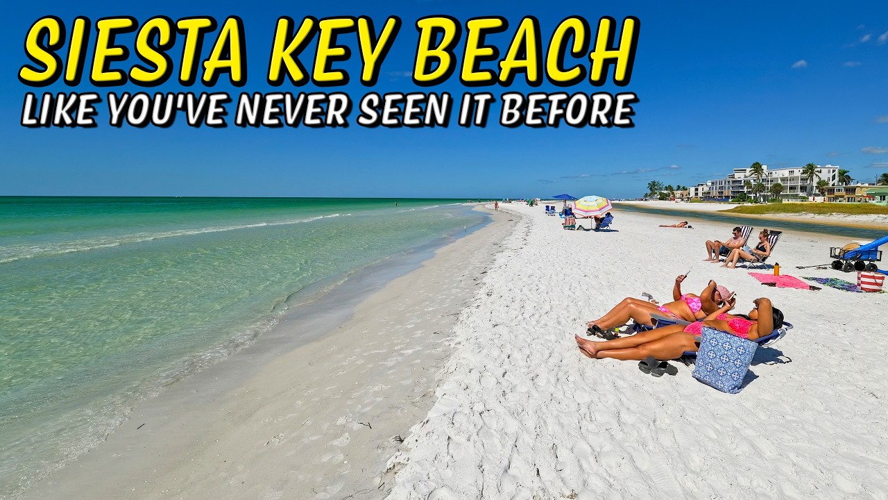 Walking in Siesta Key | Full Tour from Village to Beach 4K - YouTube