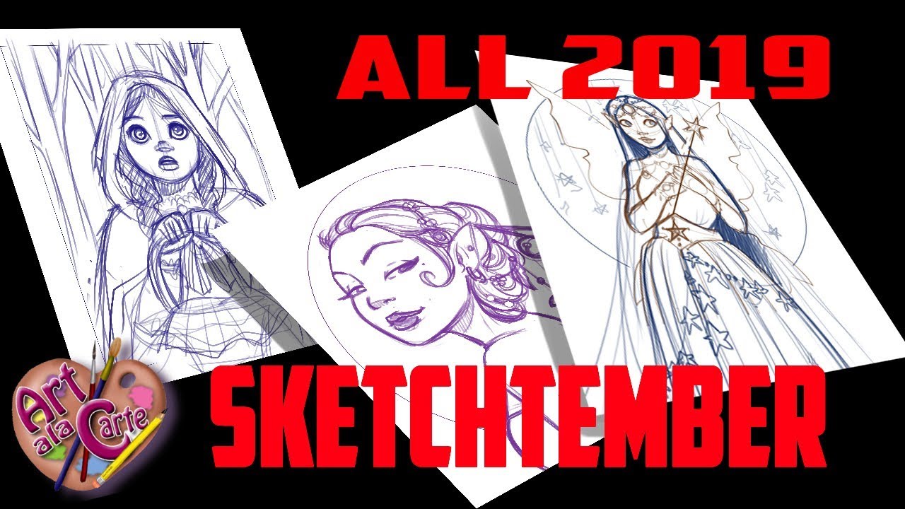 All my Sketchtember Sketches - YouTube