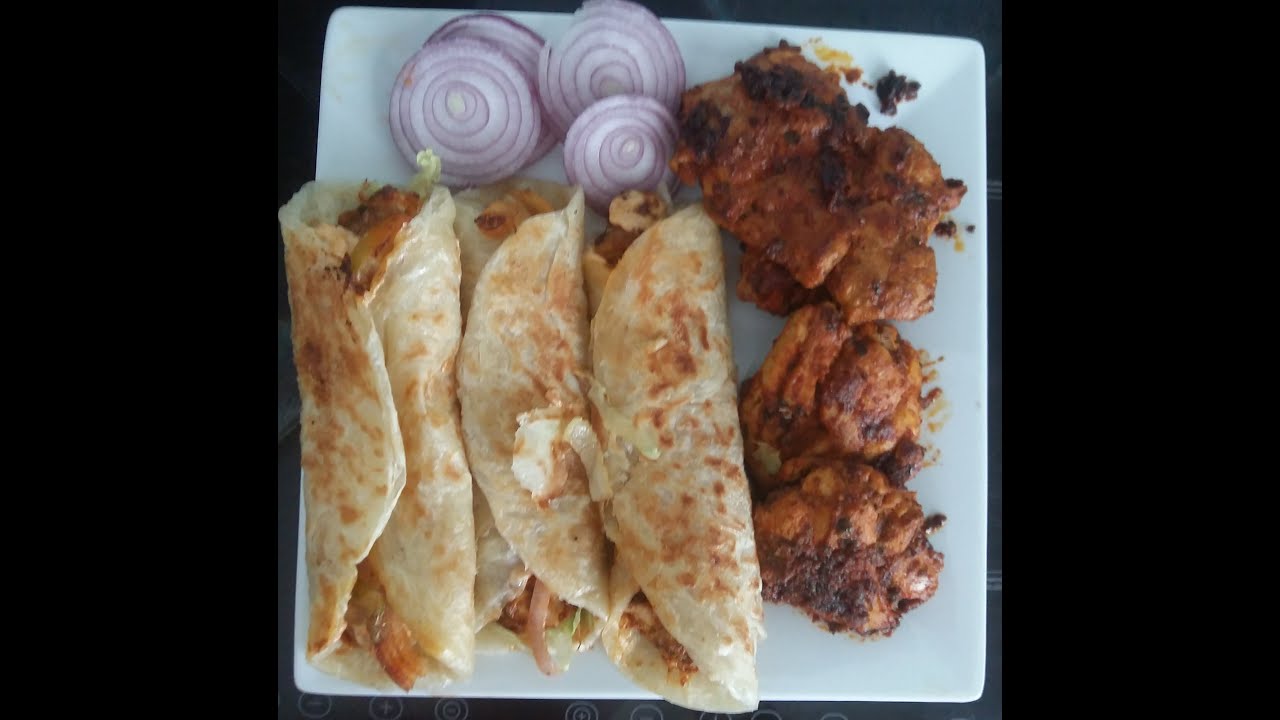 Paratha Wrap with Chicken Tikka - YouTube