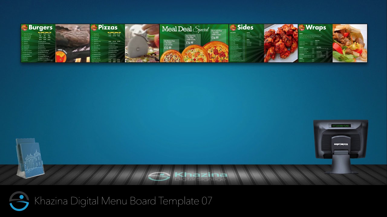 Digital Menu Board (Multi Screens Sync) - YouTube