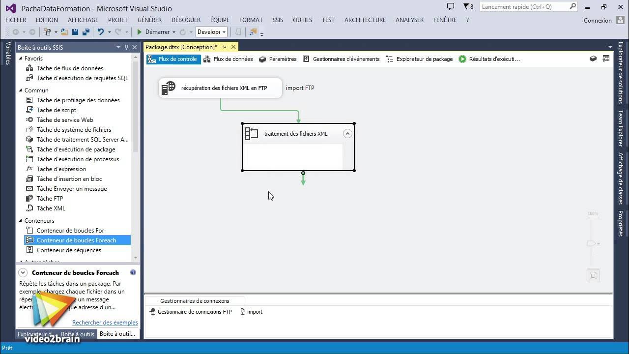 Tutoriel SQL Server Integration Services 2014 : Configurer une boucle foreach | video2brain.com ...