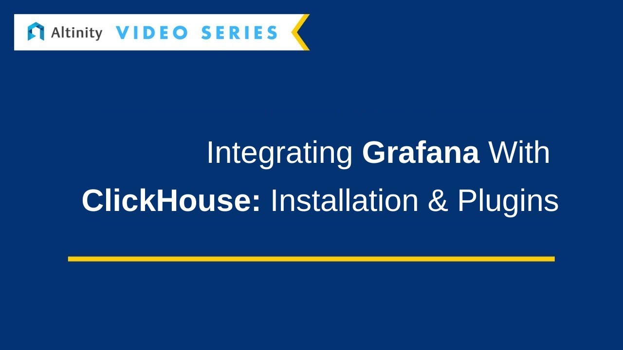 How to integrate Grafana with ClickHouse® | Tutorial for ClickHouse® - YouTube