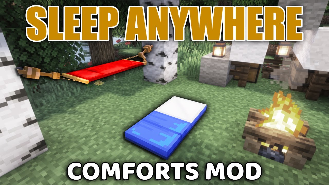 Sleep Anywhere in Minecraft! Comforts Mod 1.21 - YouTube