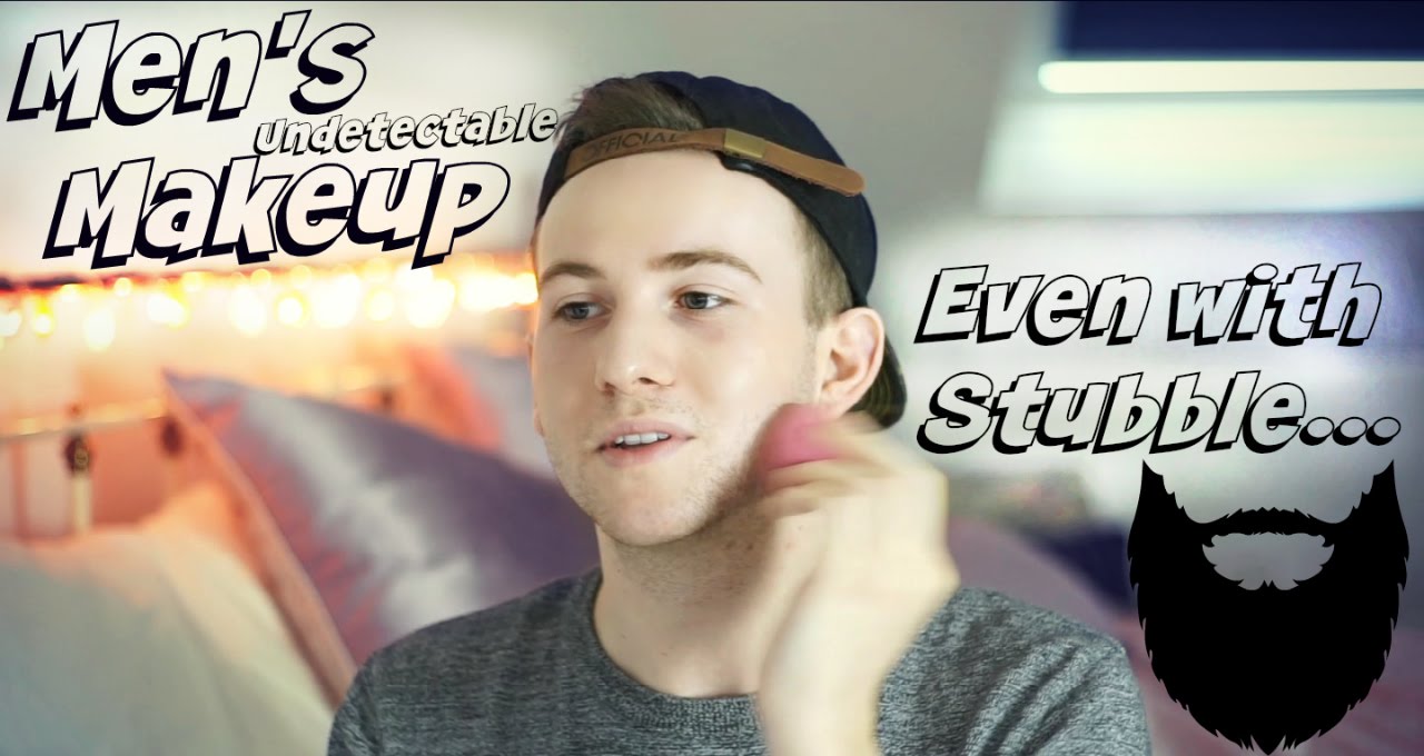 How To : Men's natural make-up (even with stubble) - YouTube