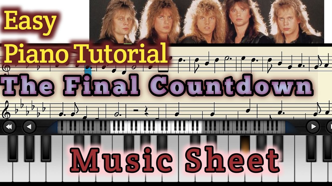 The Final Countdown | Easy Piano | Music Sheet | Instrumental | Europe ...