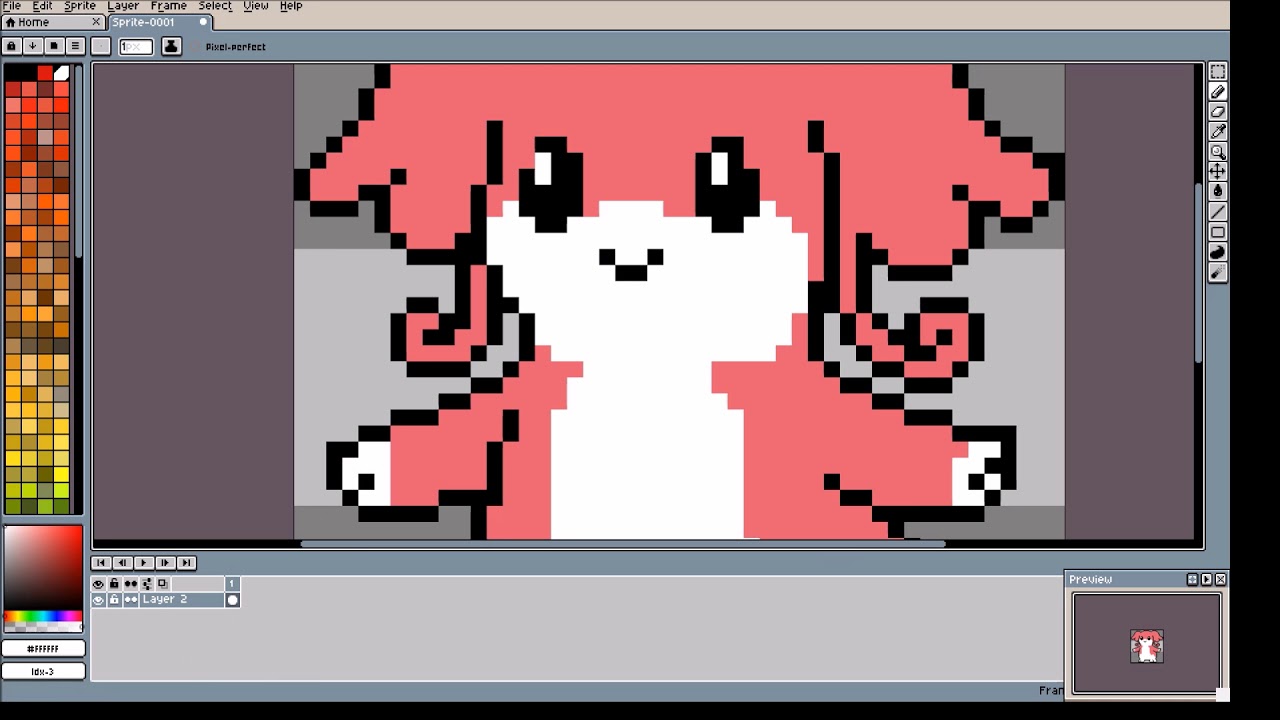 GSC Style Audino Sprite - YouTube