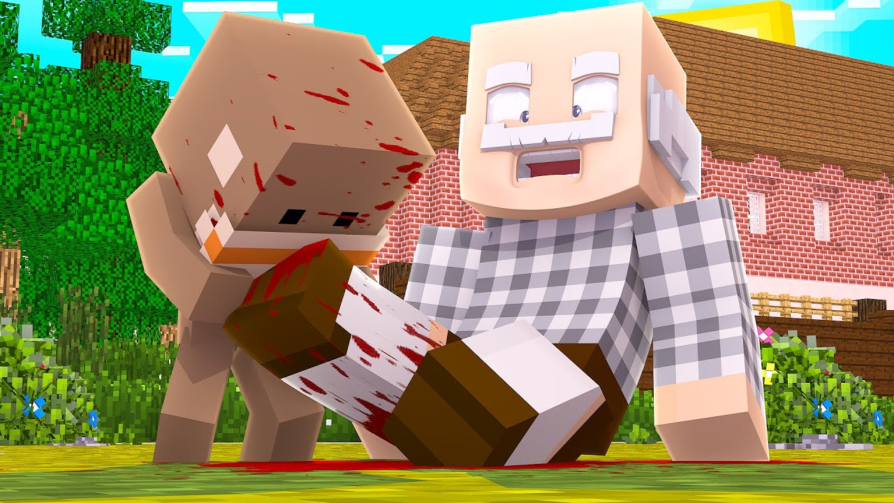 LE SINGE MORD MON GRAND PÈRE DANS MINECRAFT! - YouTube