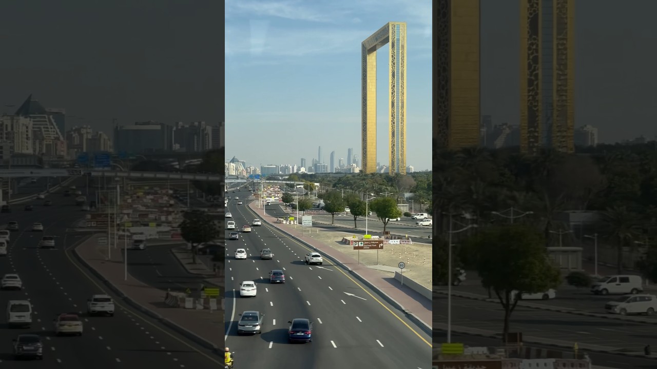 Dubai Frame 🖼️ The building has a height of 150.24 meters and a width ...