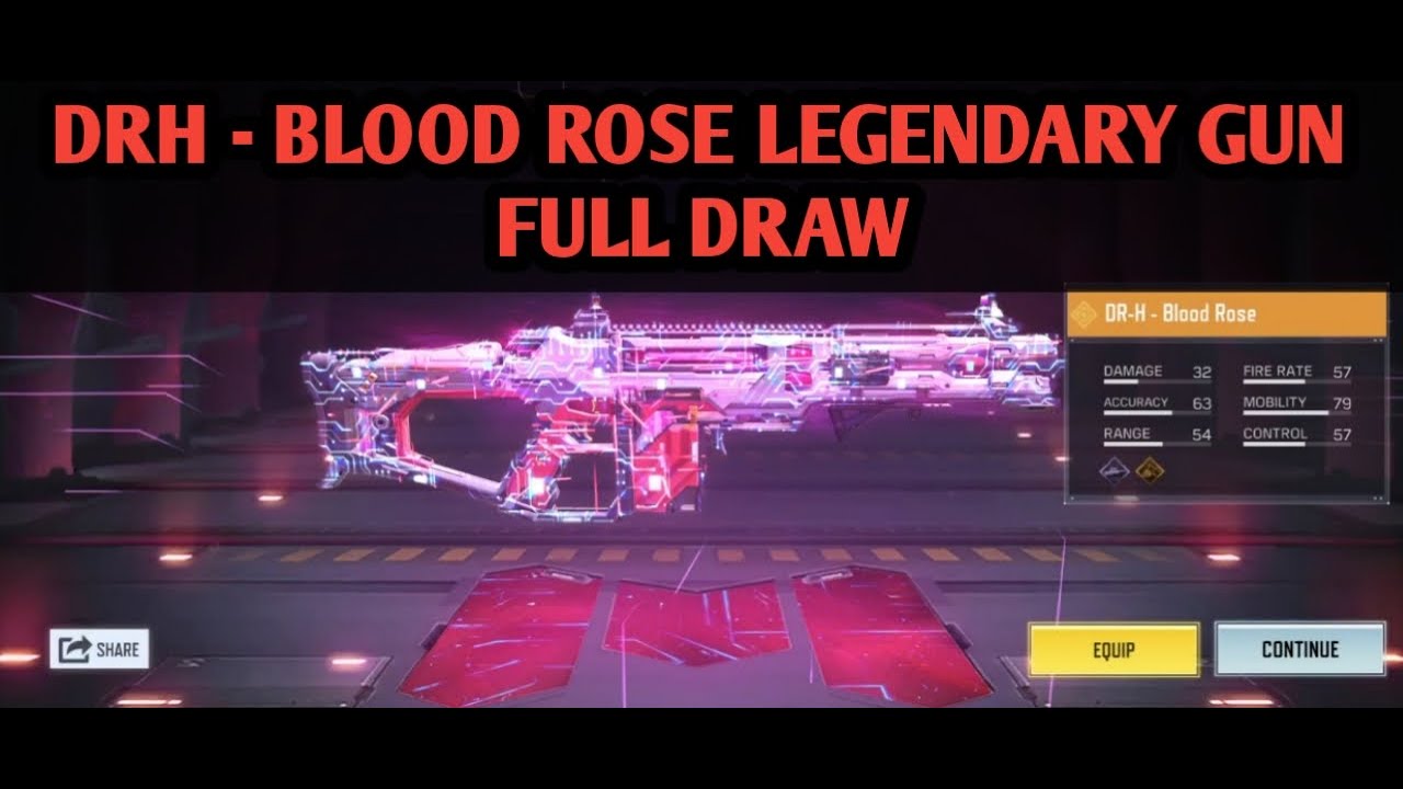 DRH - Full Draw Blood Rose Legendary Gun Codm | DRH Blood Rose ...