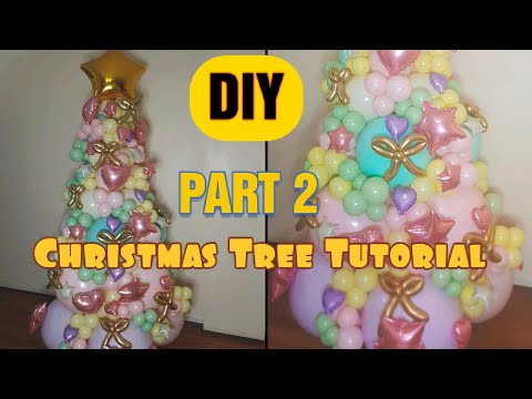 Christmas Tree Tutorial| DIY| Organic Balloon Tree| PART 2 - YouTube