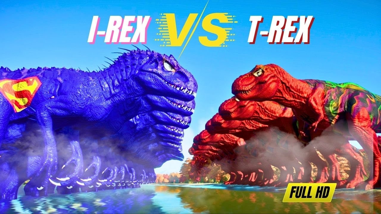 💥Epic JWE2 Battle: 10 Spiderman Indominus Rex vs 40 Venatosaurus Rex ...