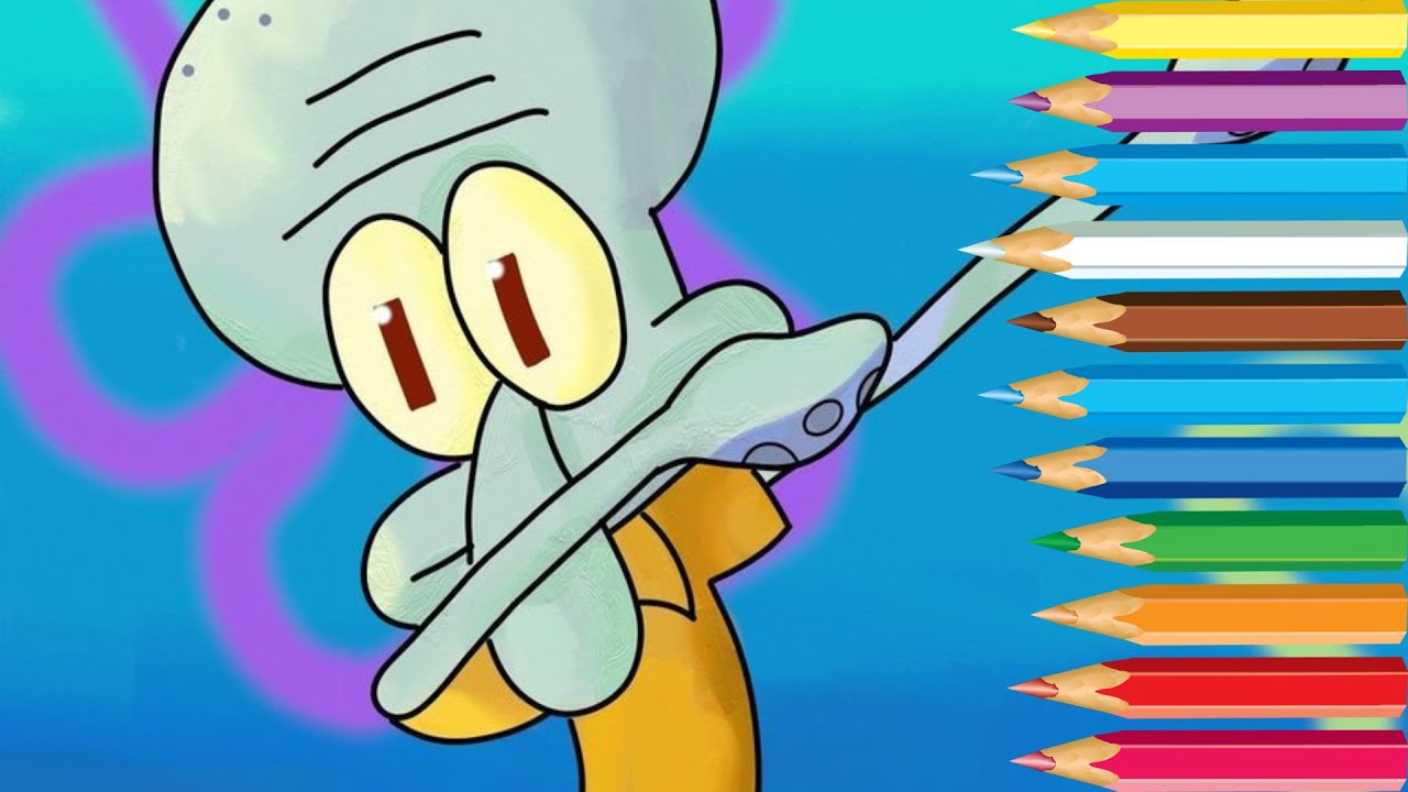 How to draw SpongeBob Squidward in a couple of minutes, step by step ...
