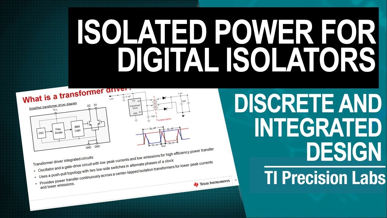 Isolated power for digital isolators - YouTube