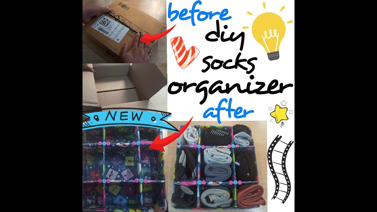 diy socks organizer | diy organizer with compartments | diy innerwear ...