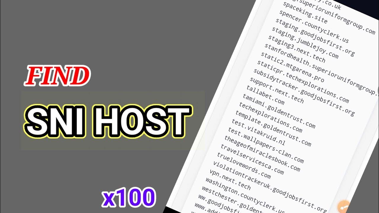 HOW TO FIND A LIST OF WORKING SNI | BUG HOST | TUTORIAL GUIDE - YouTube
