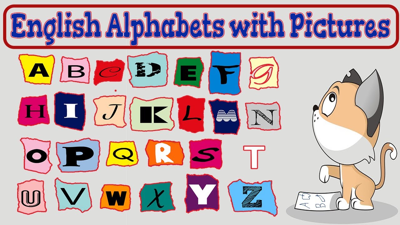 English Alphabets with Pictures, Learning Alphabets For Kids,Learn ...