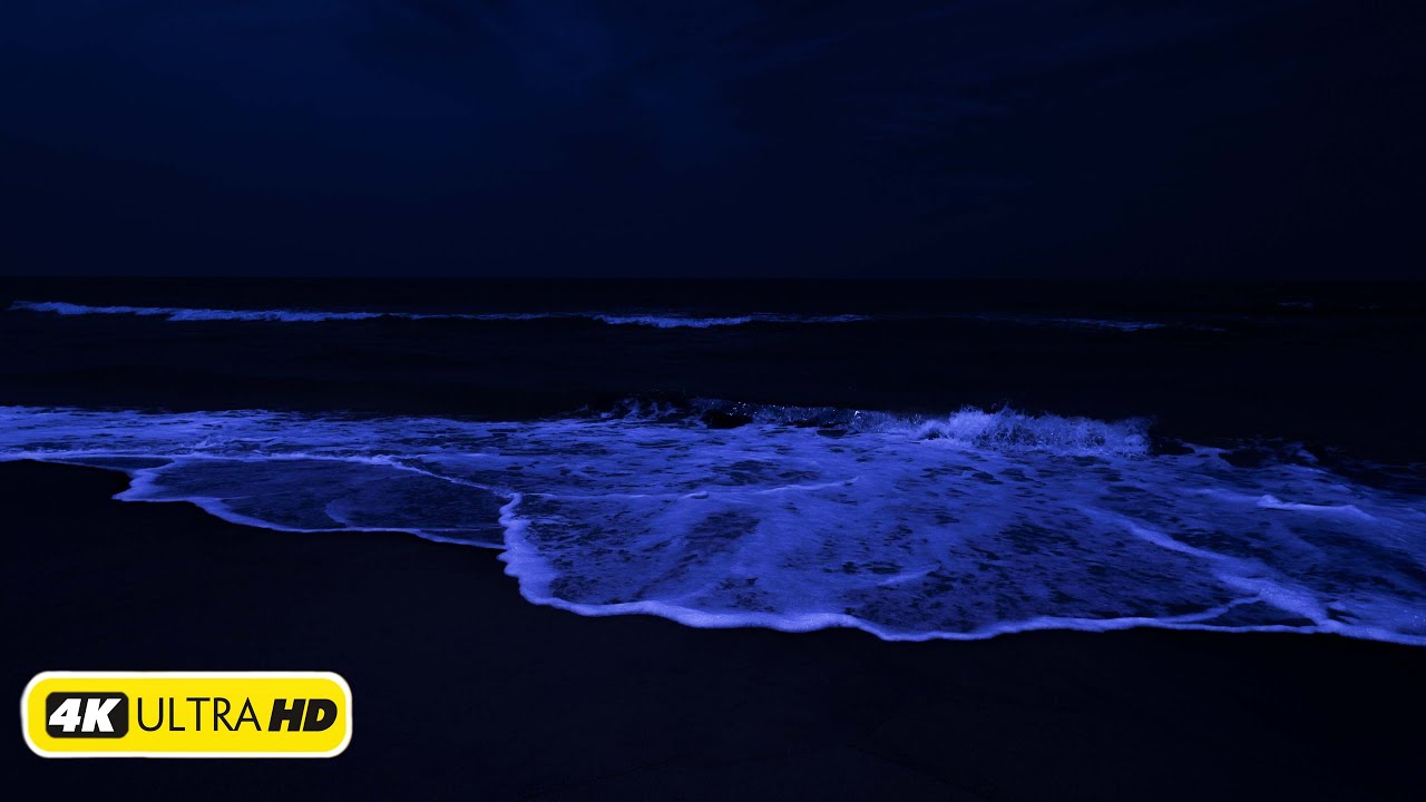 Night Ocean Waves Get rid of Stress and Fall Asleep Fast , Ocean Sounds ...