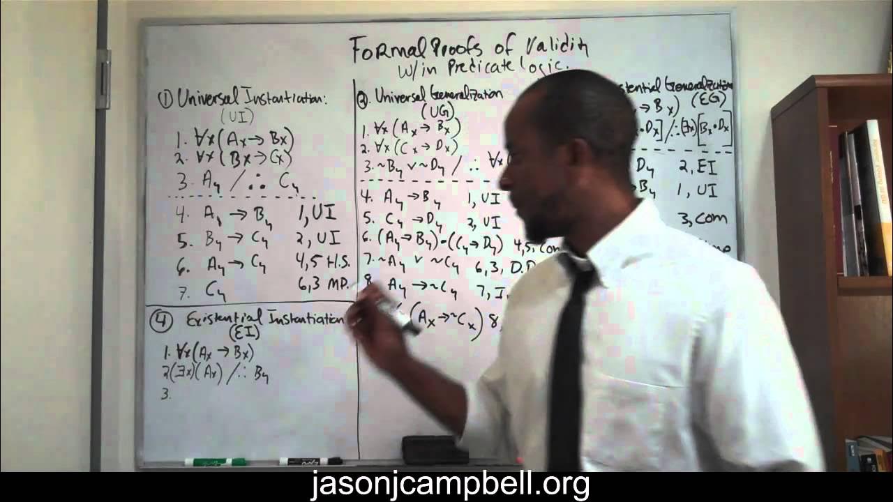 7. Logic Lecture: Predicate Logic: Formal Proofs of Validity: Existential Instantiation - YouTube