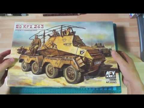 AFV Club Sd Kfz 263 8 Rad PANZERFUNKWAGEN INBOX REVIEW - YouTube