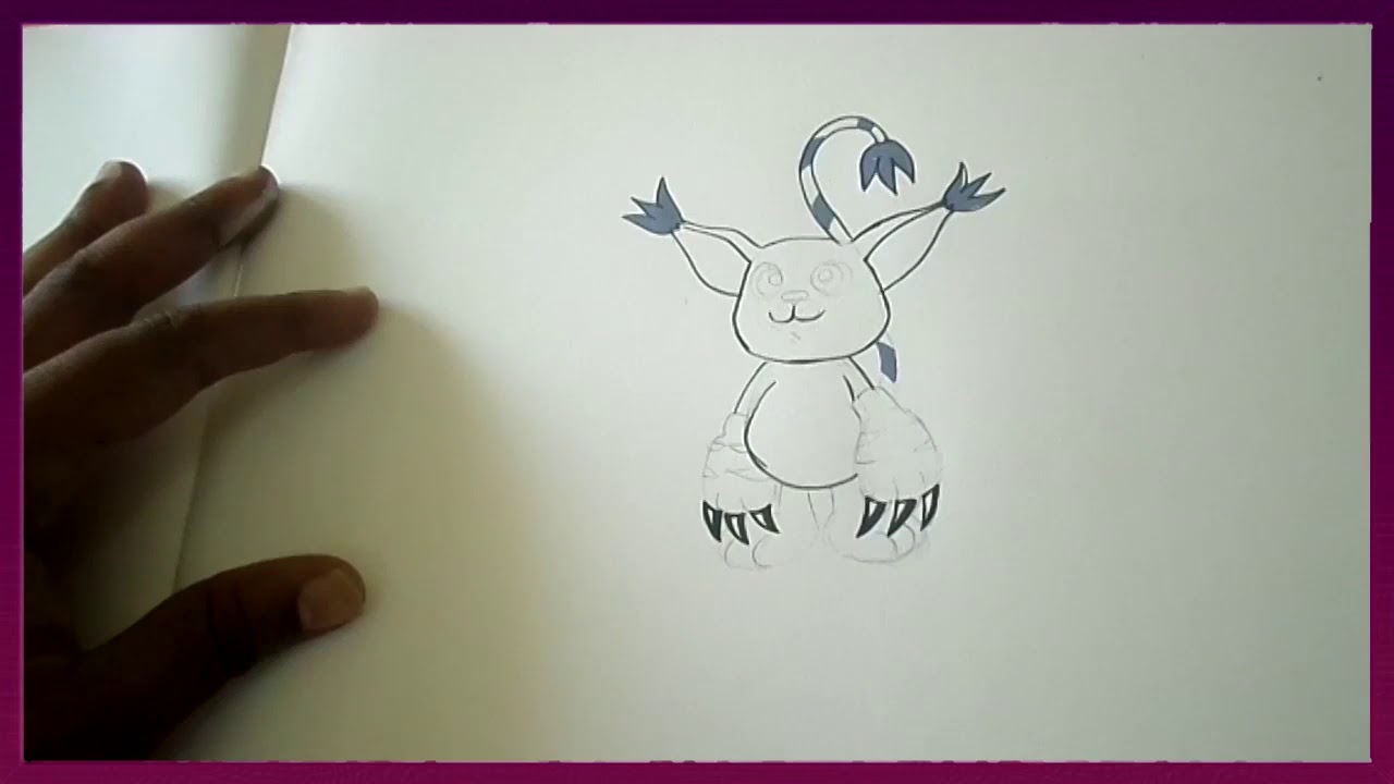 How to Draw Tailmon Step by Step How to Draw Famous Cartoons - YouTube