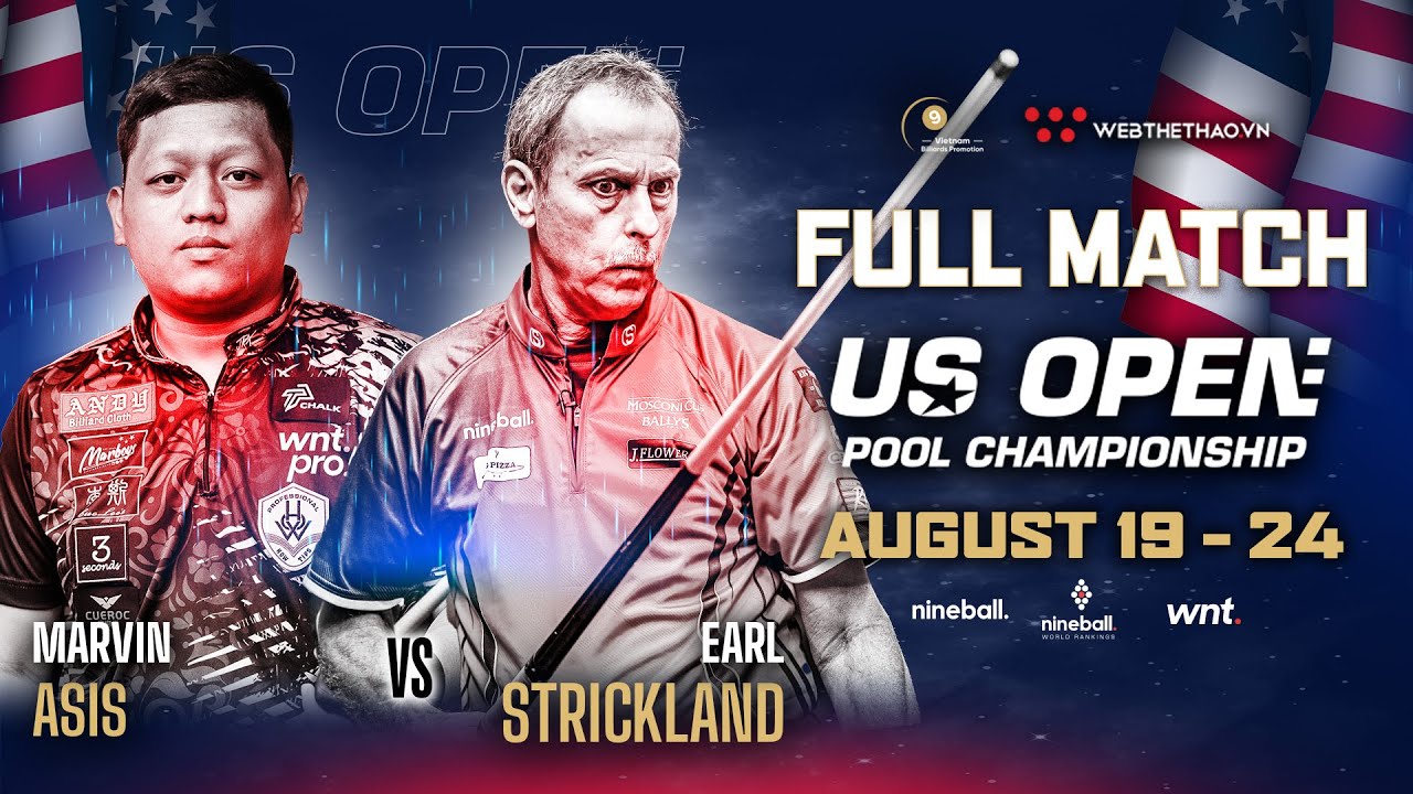 TRẬN ĐẤU | MARVIN ASIS vs EARL STRICKLAND | Giải billiards US Open 2024 ...