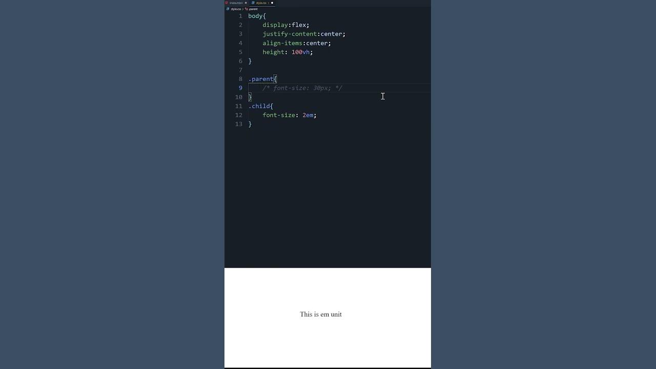 What Is Em Unit In Css Shorts Css Css3course Youtube