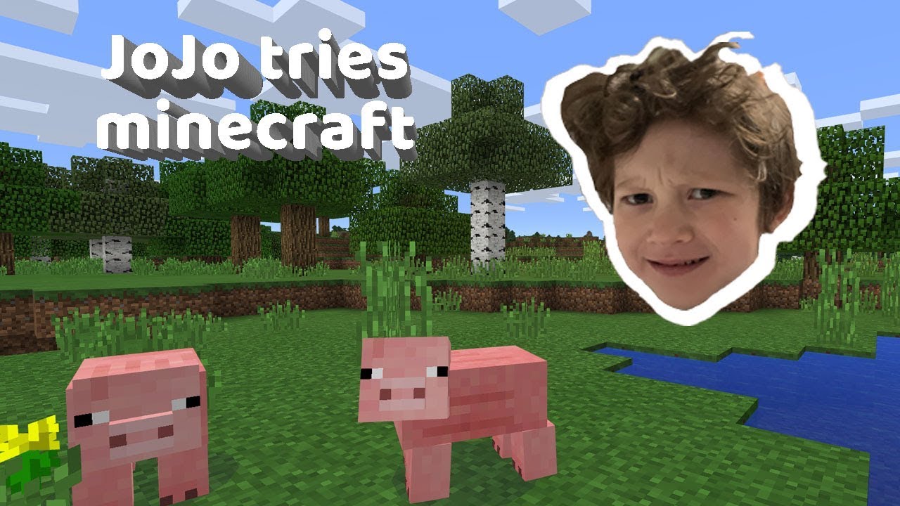 JoJo tries Minecraft - YouTube