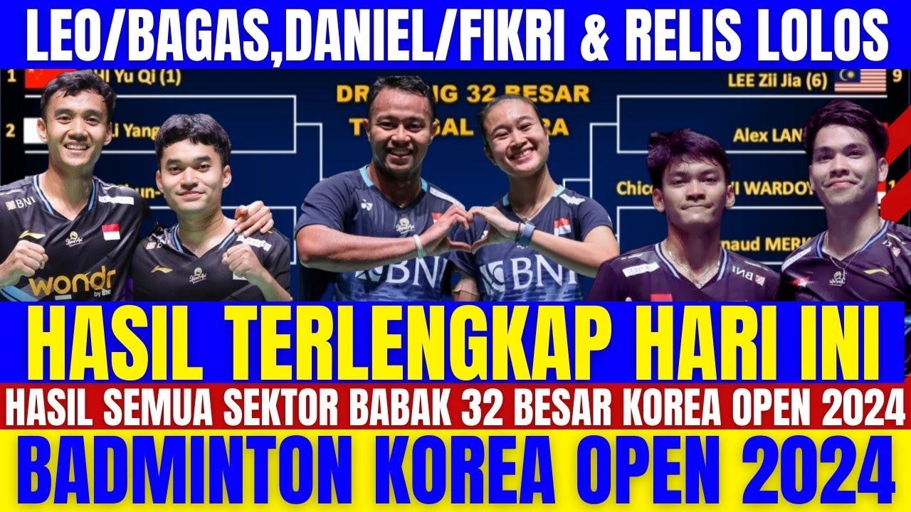 𝗛𝗔𝗦𝗜𝗟 𝗠𝗘𝗡𝗚𝗘𝗝𝗨𝗧𝗞𝗔𝗡‼️ Hasil Lengkap Semua Sektor Korea Open Hari ini ...