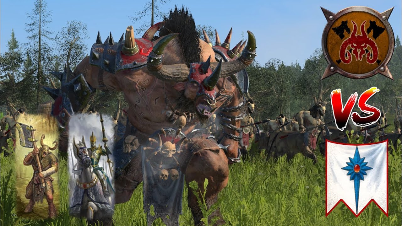 Bringing the Doom in Doombull | Beastmen vs High Elves - Warhammer 3 ...
