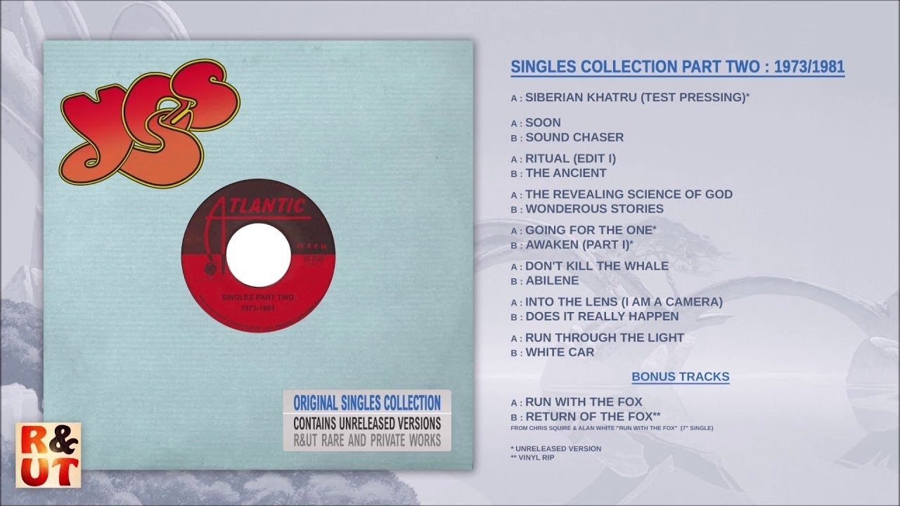 YES - Original Singles Collection - Part Two 1973/1981 by R&UT [NEW ...