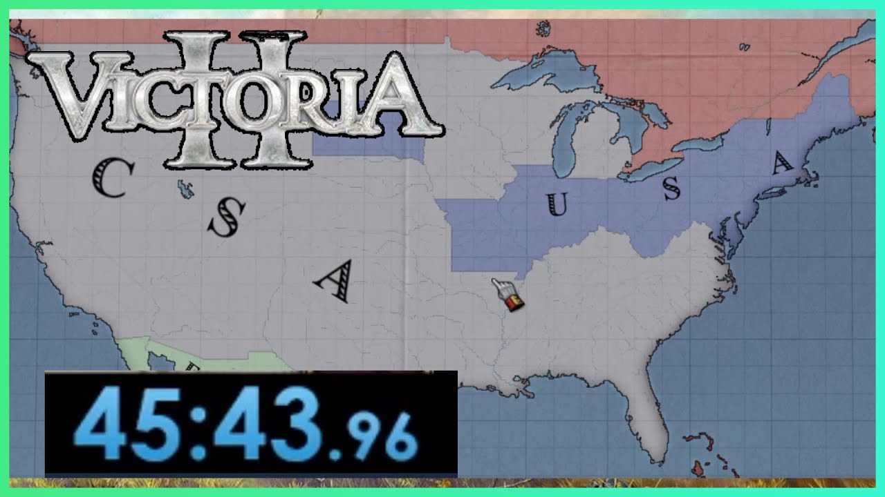 I speed run to the first American Civil War in Victoria 2 - YouTube