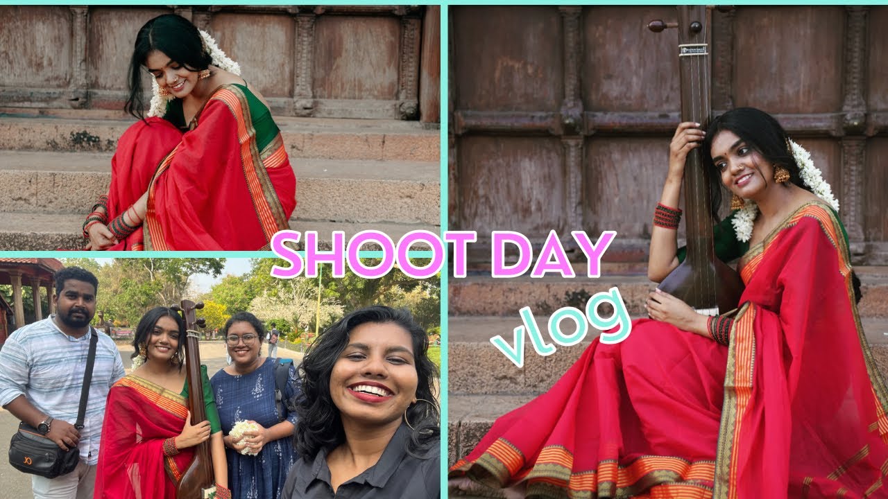 Photoshoot day vlog | Saree shoot for Raga by Maria | Brahma Hair and ...