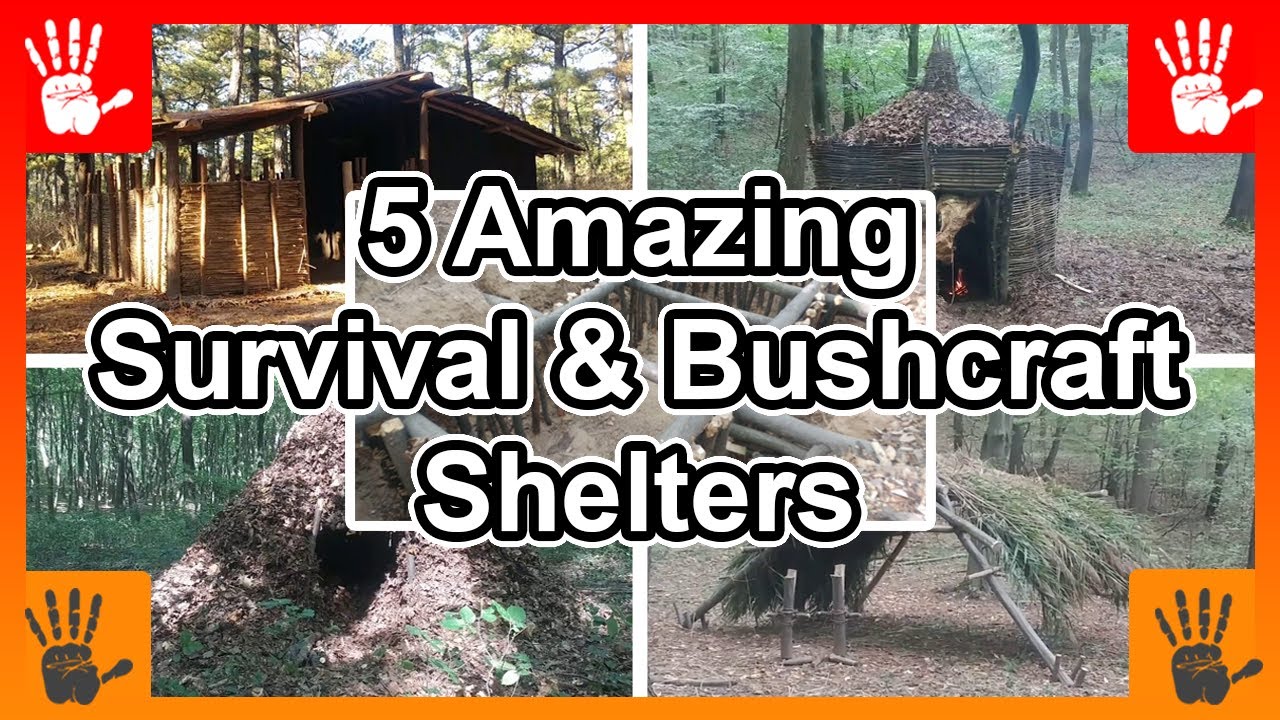 5 Amazing Survival & Bushcraft Shelters - YouTube