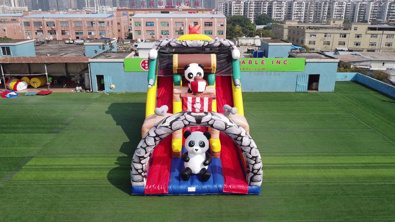 Pirate Treasure Hunt meets Panda Fun: Inflatable Slide Adventure from ...