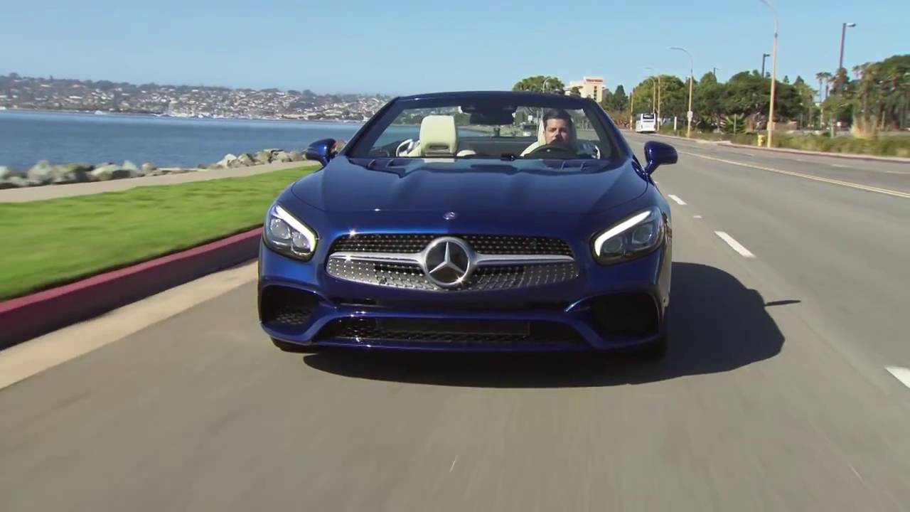 new Mercedes Benz SL550 Brilliant Blue 2016 - YouTube