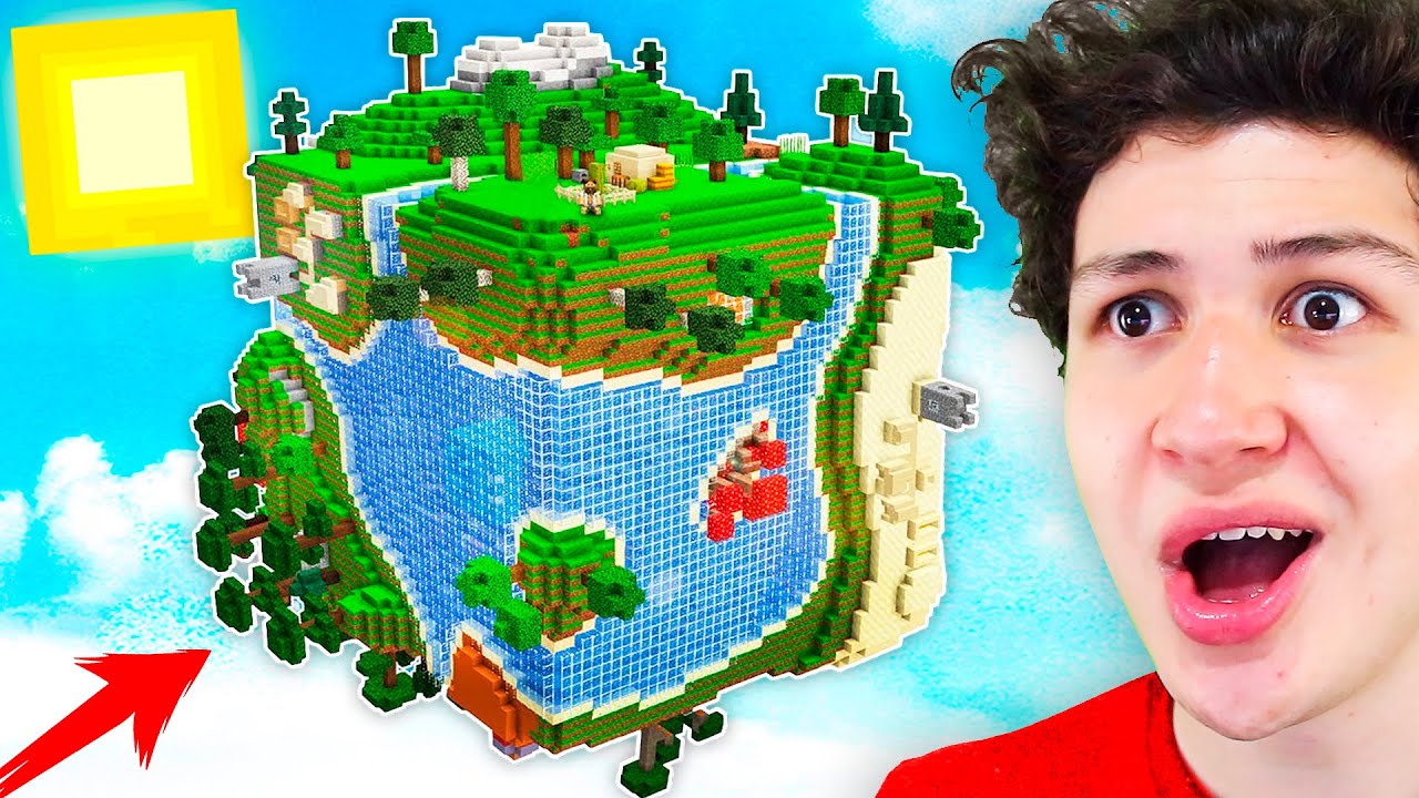 MINECRAFT pero el MUNDO es CUADRADO! *Solo el %1 Sobrevive* Minecraft ...