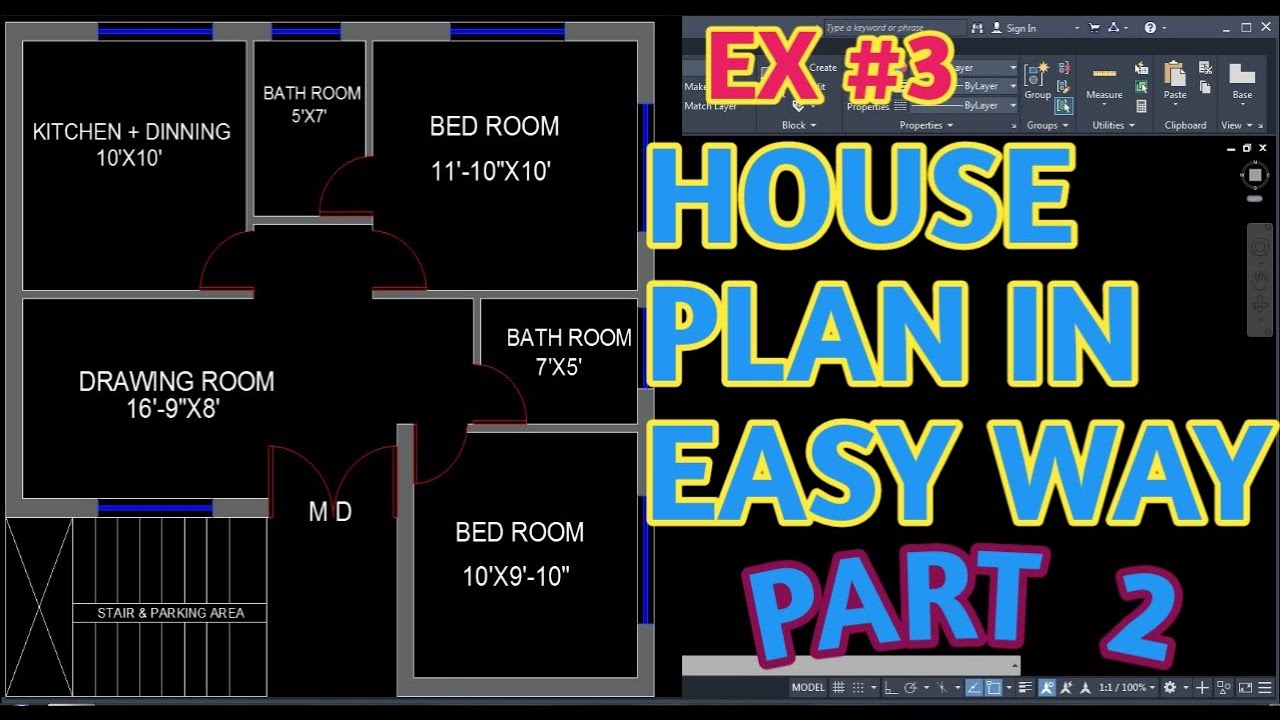 MAKING HOUSE PLAN IN EASY WAY (PART 2 OF EXERCISE 3). - YouTube