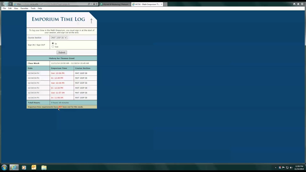 WCSU Math Emporium - How to Use the Emporium Time Log App - YouTube