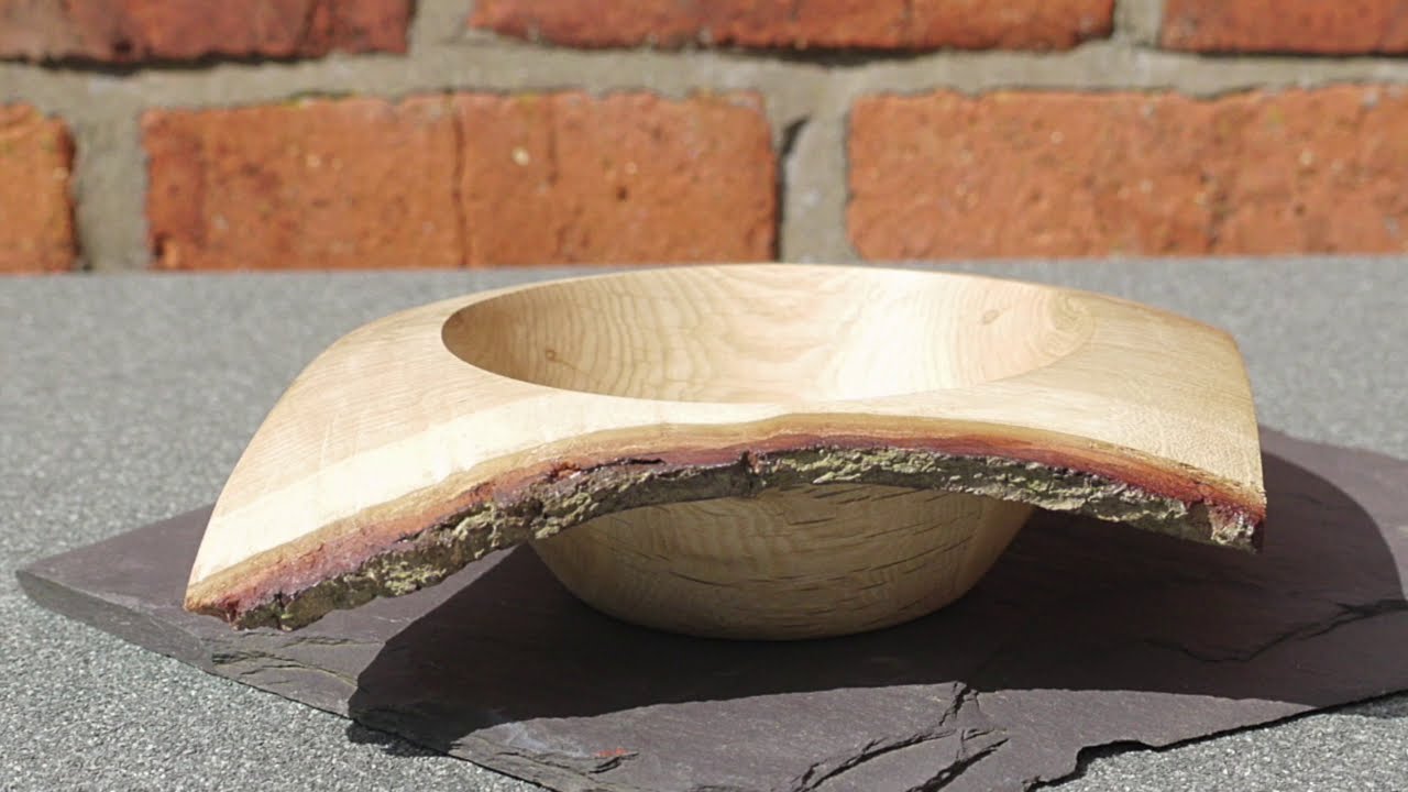 Making an oak winged bowl on the lathe. - YouTube